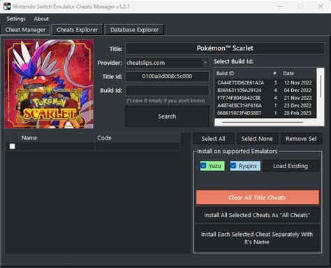 Nintendo Switch Emulator Cheats Manager Gamebrew
