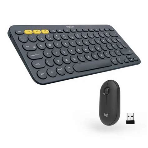 Logitech K380 Wireless Bluetooth Keyboard M350 Pebble Bluetooth Wireless Mouse Graphite Combo At