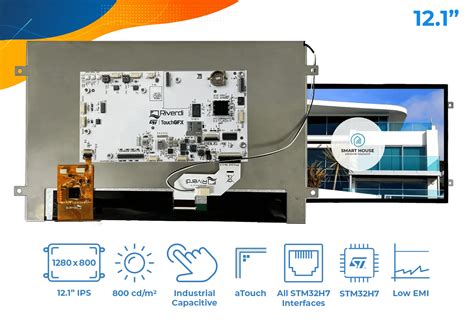 Stm32 Embedded Display Capacitive Touch Panel Optical Bonding 121 Inch Tft Lcd Screen