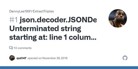 Jsondecoderjsondecodeerror Unterminated String Starting At Line 1