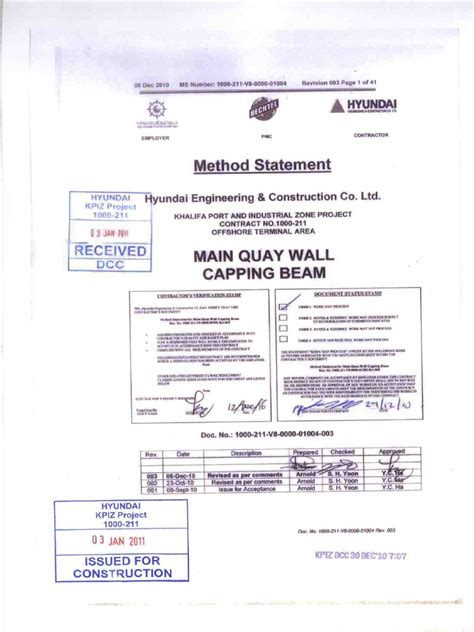Method Statement For Erection Of Precast Element Pdf