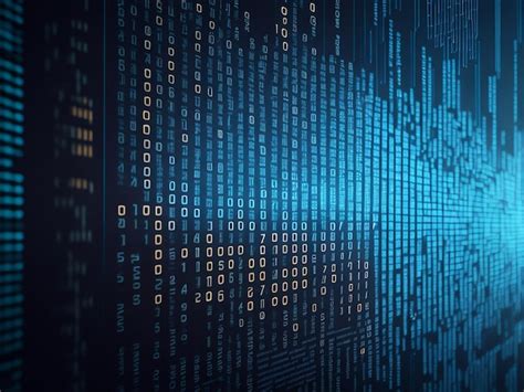 premium photo binary code background