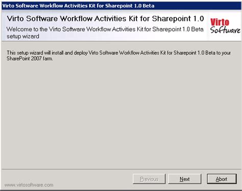 Installing Virto SharePoint Workflow Activities Kit Virtosoftware Guides Docs