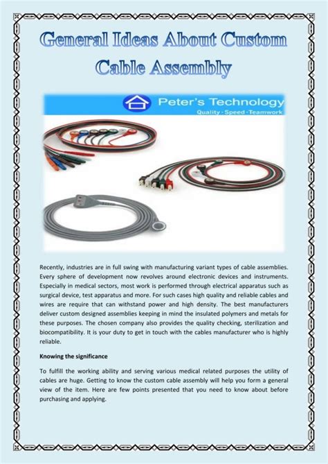 Ppt Electronic Cable Assembly Powerpoint Presentation Free Download Id11847489