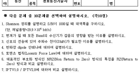 비앤피랩 정보통신기술 Bandp Lab 정보통신기술사 87~95회 기출문제 모음