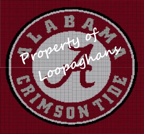 Alabama Crochet Pattern Afghan Graph Loopaghans Custom Crochet And Ts