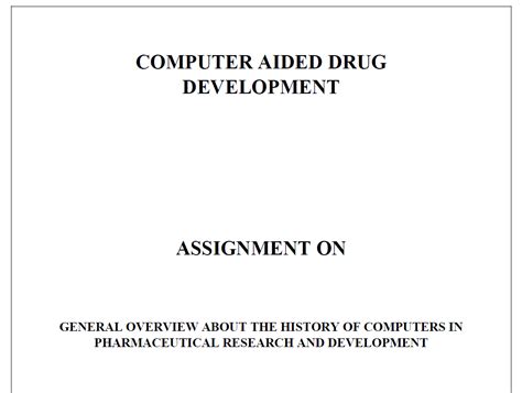 Computer Aided Drug Development Pdf Download Now Dulomix