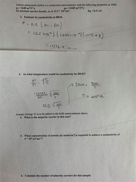 solved indium antimonide insb is a compound semiconductor