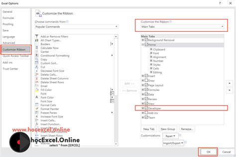 Cách Hiện Thẻ Developer để Ghi Macro Hoặc Viết Code Vba Trong Excel