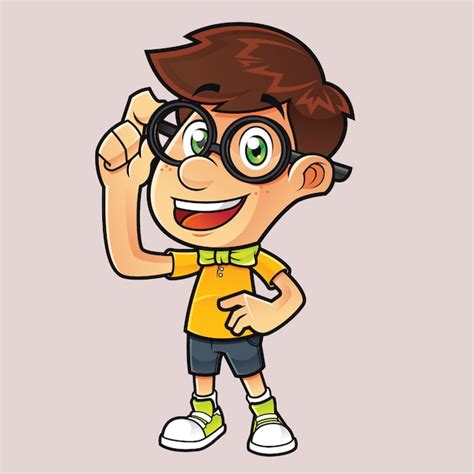 Premium Vector Geek Character