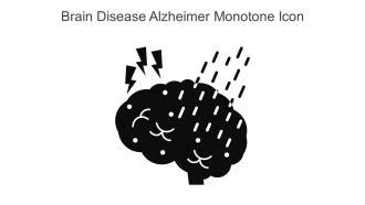 Brain Disease Alzheimer Monotone Icon In Powerpoint Pptx Png And Editable Eps Format PPT Slide