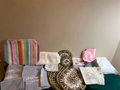 Assorted Table Linens Sunrise Estate Services Ltd