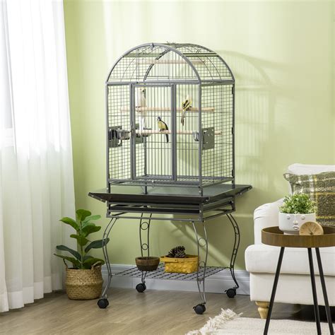 Pawhut 66 Bird Cage Parrot Cage For Parakeets Cockatiels Budgies With