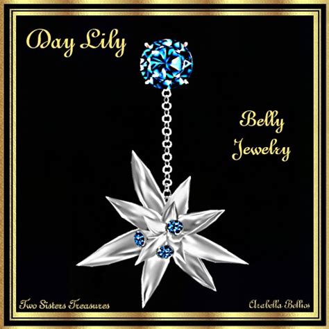 Second Life Marketplace Tst Day Lily Blue Tanzanite Belly Jewelry Wg