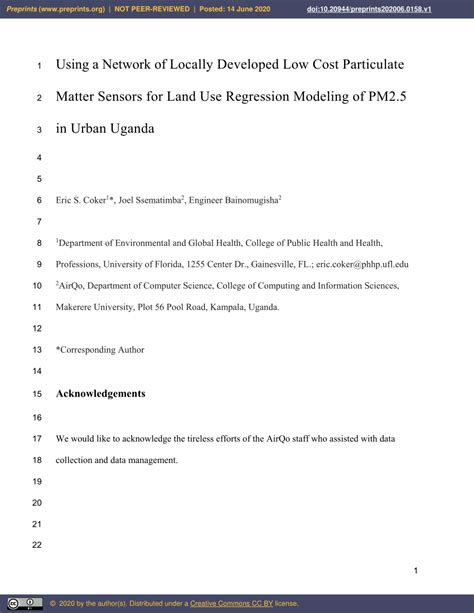Pdf Using A Network Of Locally Developed Low Cost Particulate Matter