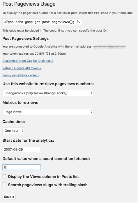 Wordpress Simple Ga Ranking Google Analytics Post Pageviews