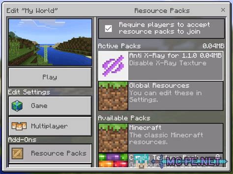 Anti X Ray Addons MCPE Minecraft Pocket Edition Downloads