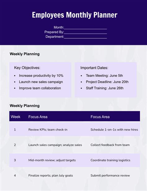 Free Monthly Planner Templates To Customize Online