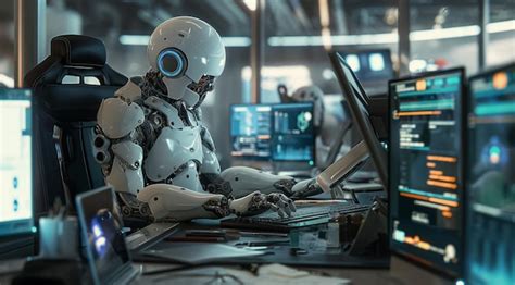 A Humanoid Robot Conducting Experiments With Test Tubes In A Cuttingedge Laboratory Environment