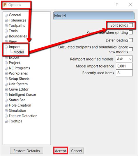 How To Import A Step File Into Powermill Without Splitting Into