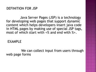The Java Server Page In Java Concept Pptx