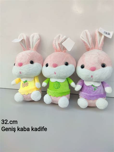 Sevimli Elbiseli Tavşan Karakterli Kadife Oyuncak Toptan Diğer Hediyelik Eşya