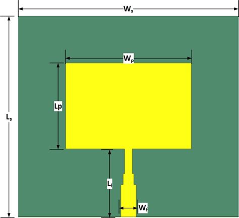 The Front And Perspective View Of Reference Microstrip Patch Antenna On