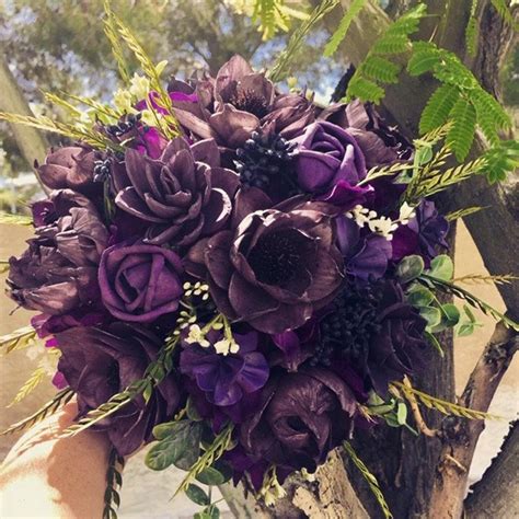 Dark Purple Bouquet Etsy