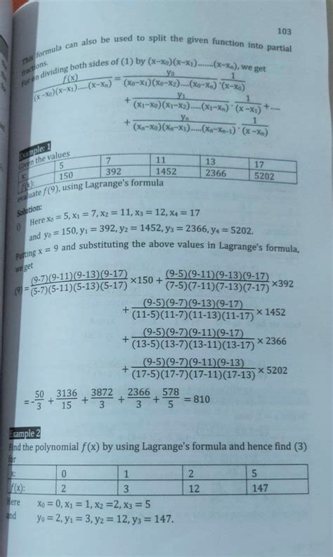 Campus Book Unit V Interpolation With Unequal Intervals Numerical
