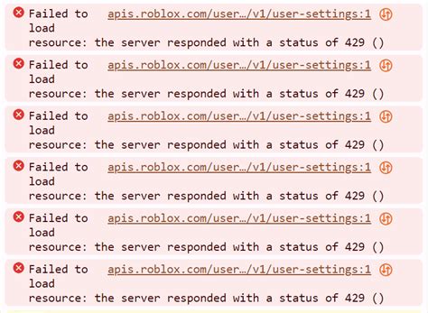 Severe Issue With Settings Api Broken Rate Limiting Roblox Application And Website Bugs