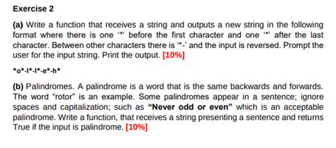 Solved A Write A Function That Receives A String And