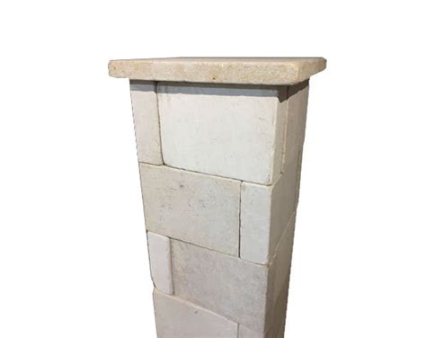 Solid Pillar Cladding Natural Limestones From Burgundy