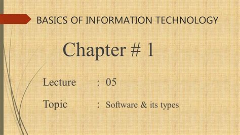 Ch 1 Lecture 5 Ics Part 1 Software And Its Types By M Hassan Hashmi Csclassroom