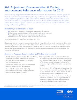 Fillable Online Risk Adjustment Documentation Coding Fax Email Print Pdffiller