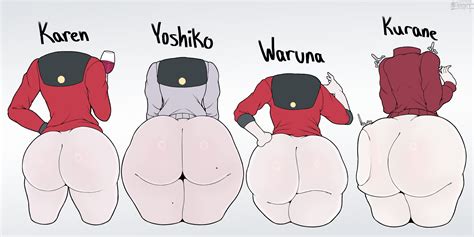 Rule 34 4girls Ass Comparison Ass Size Chart Beauty Mark Behind View Big Butt Bottomless From