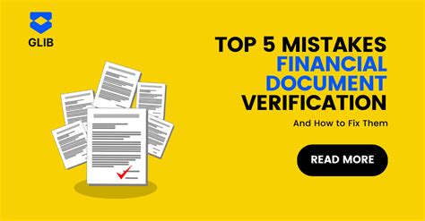 Glib Ai Blog Top 5 Mistakes In Financial Document Verification And How To Fix Them