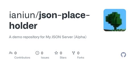 Github Ianiunjson Place Holder A Demo Repository For My Json Server Alpha