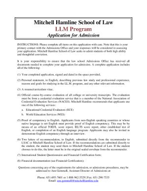 Fillable Online SPECIAL RULES FOR LLM PROGRAM FOR FOREIGN Fax Email Print PdfFiller