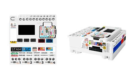 m5stack stamplc an esp32 s3 based plc with opto isolated inputs relay ouputs rs485 can bus