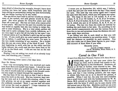 Natural Eyesight Improvement Bates Method Free Do It Yourself Training For Perfect Clearer