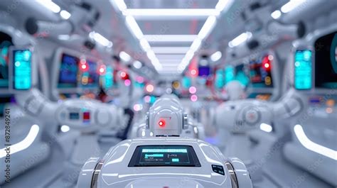 Detailed Panorama Of A High Tech Factory With Advanced Manufacturing