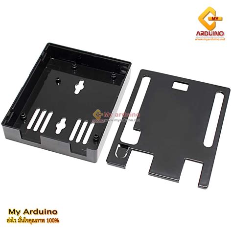 Arduino Uno R3 Acrylic Case Box กล่องพลาสติก สีดำ สำหรับ Arduino Uno Case V2 ขาย Arduino