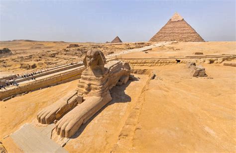 Aerial View Of The Great Sphinx Of Giza In Egypt Stock Photo