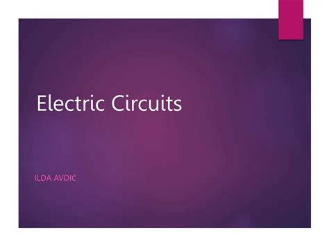 Electric Circuits Presentation Power Point PPT