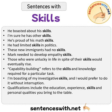 Sentences With Skills Sentences About Skills Sentenceswith Net