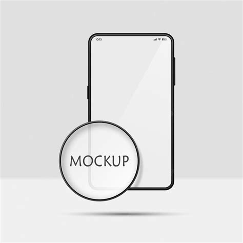 Premium Vector Realistic Smartphone Mockup Isolated On A Light Background