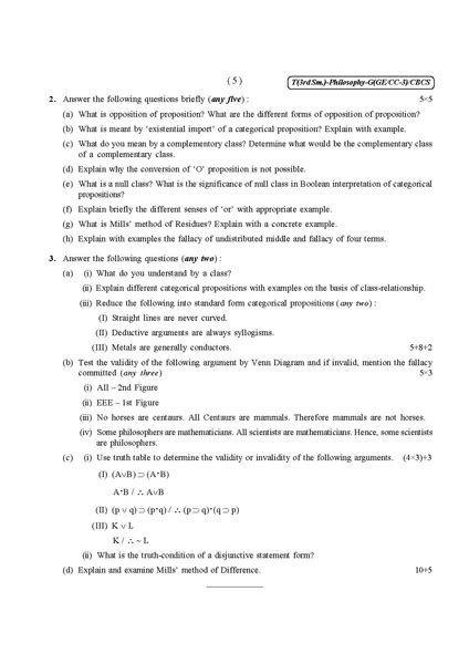 File CU B A General Philosophy Semester III Paper CC GE QP Pdf Gurudas College Wiki
