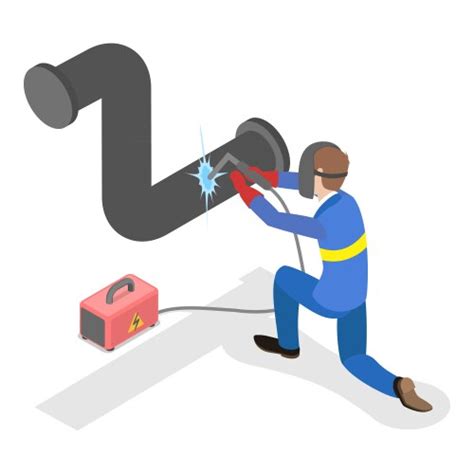 Stavolt Isometric Flat 3d Concept For Welding Vector Image