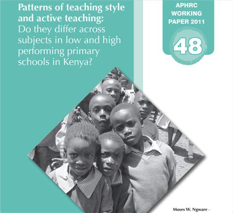 Patterns Of Teaching Style And Active Teaching Aphrc