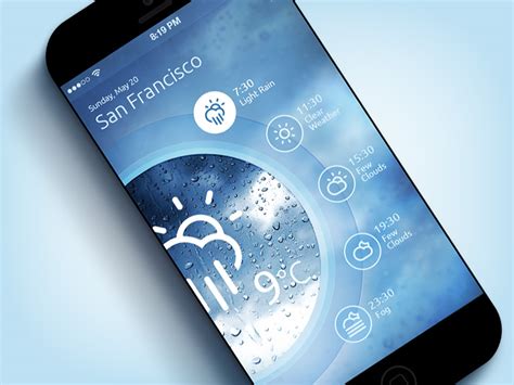 30 Creative Modern Weather Mobile App Designs